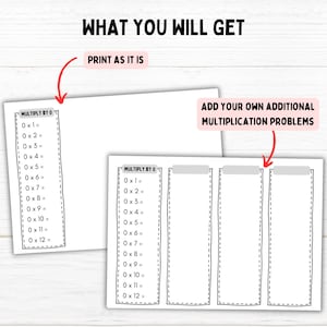 Math Multiplication Worksheets Numbers 1– 12 Times Table Printable Fill ...