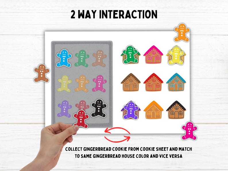 Gingerbread Color Matching Fun Holiday Learning for Toddlers ...