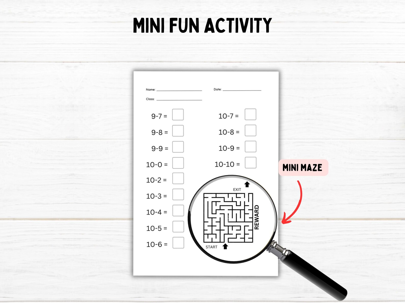 Addition and Subtraction Within 10 Printable Worksheets Fill in the ...