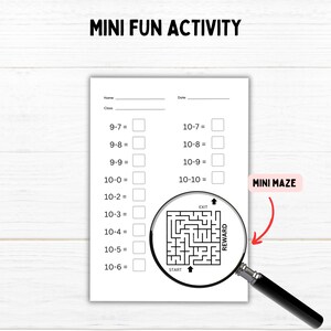 Addition and Subtraction Within 10 Printable Worksheets Fill in the ...