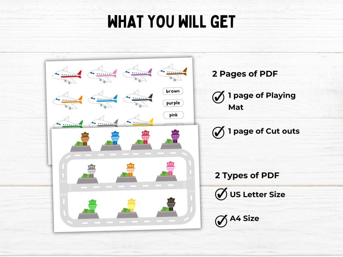 Color Matching Game for Toddler, Airplane to Airport Color Recognition ...