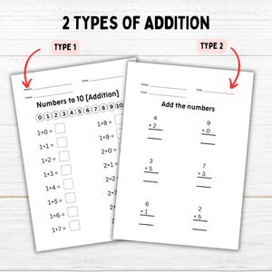 Addition and Subtraction Within 10 Printable Worksheets Fill in the ...