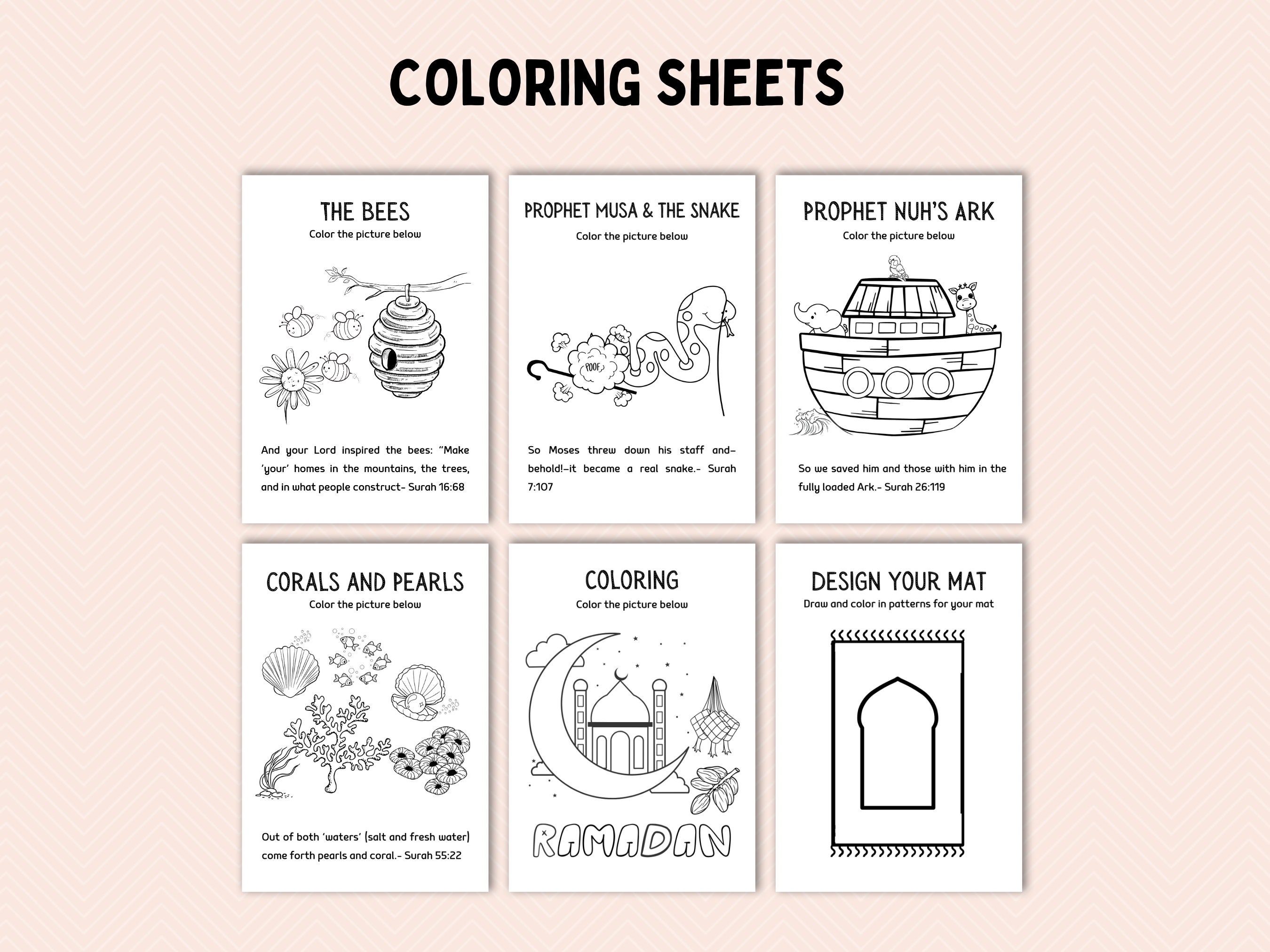 Ramadan Coloring Pack for Kids, Ramadan Mubarak Coloring Pages Learn ...