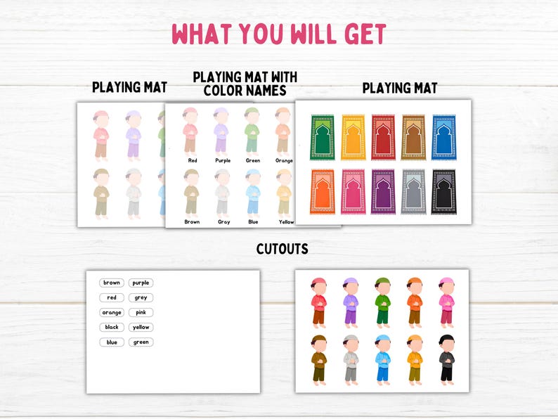 Ramadan Busy Book Boy Color Matching Activity Page Islamic Learning ...