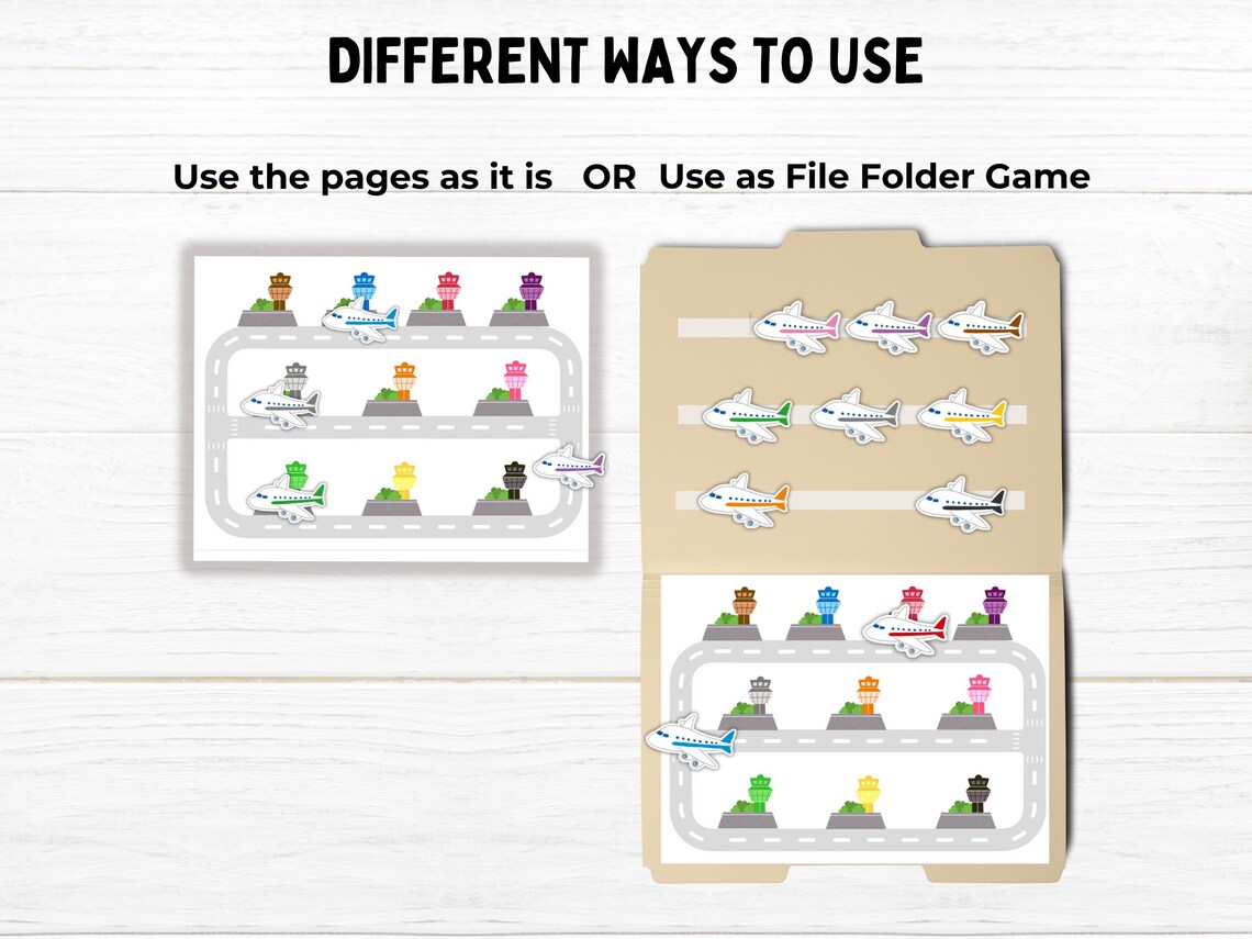 Color Matching Game for Toddler, Airplane to Airport Color Recognition ...