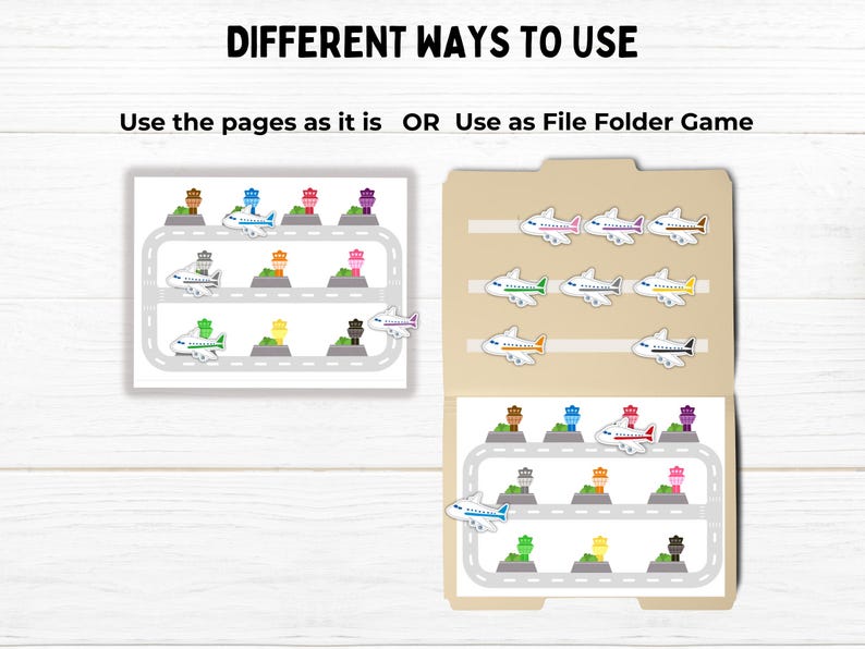 Color Matching Game for Toddler, Airplane to Airport Color Recognition ...
