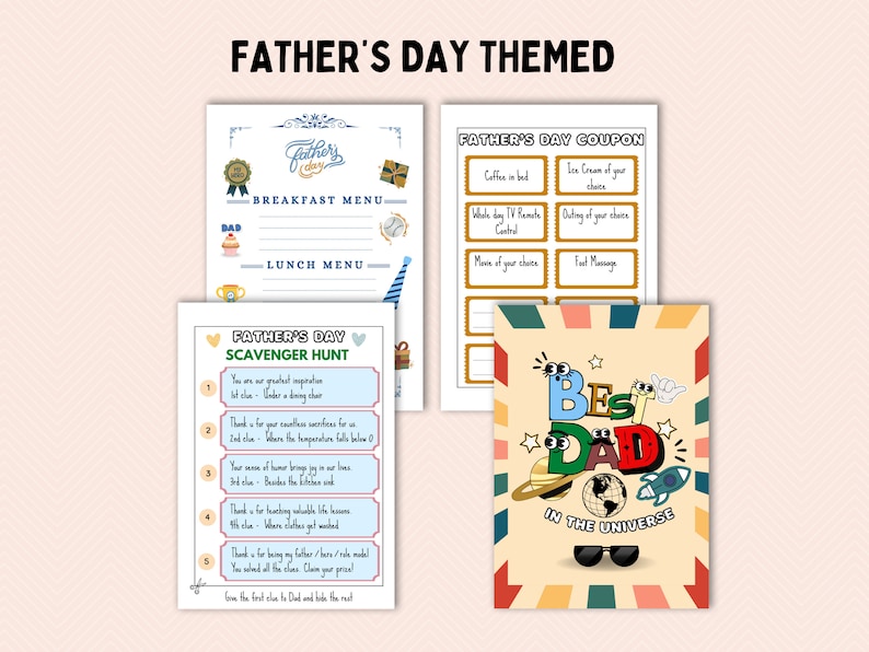 Father’s Day Activity Pack Printable, All About My Dad, Fathers Day ...