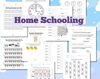 MATH Worksheets Preschool Curriculum 1st Grade Homeschool Printables ...