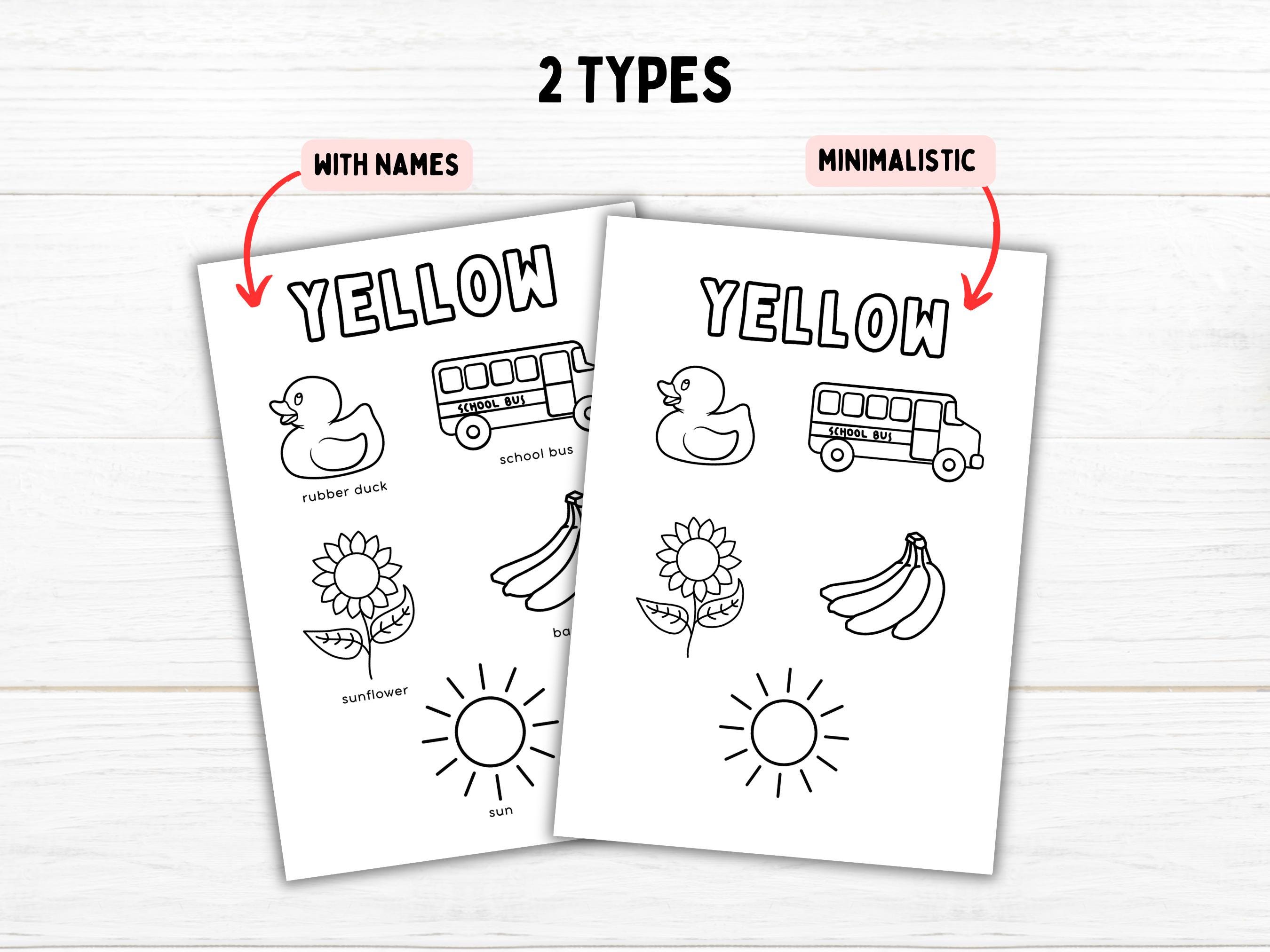Learn Color of the Week Preschool Worksheets Printable Toddler Coloring ...