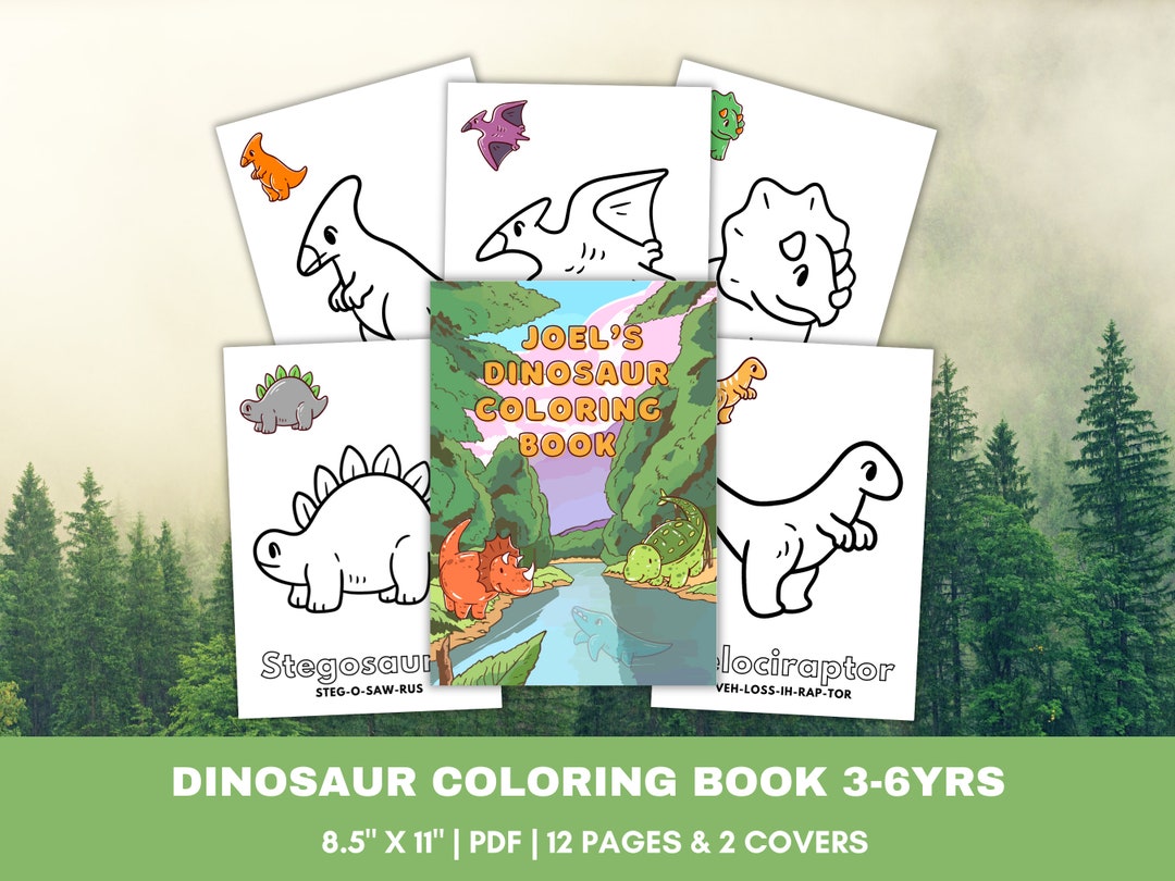 Back to School Dinosaur Coloring Pages for Autism Ages 3 to 6 ...