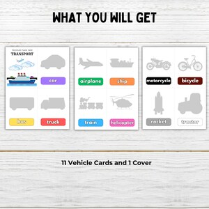 Printable Toddler Shadow Matching Activities Vehicle Sorting Game and ...