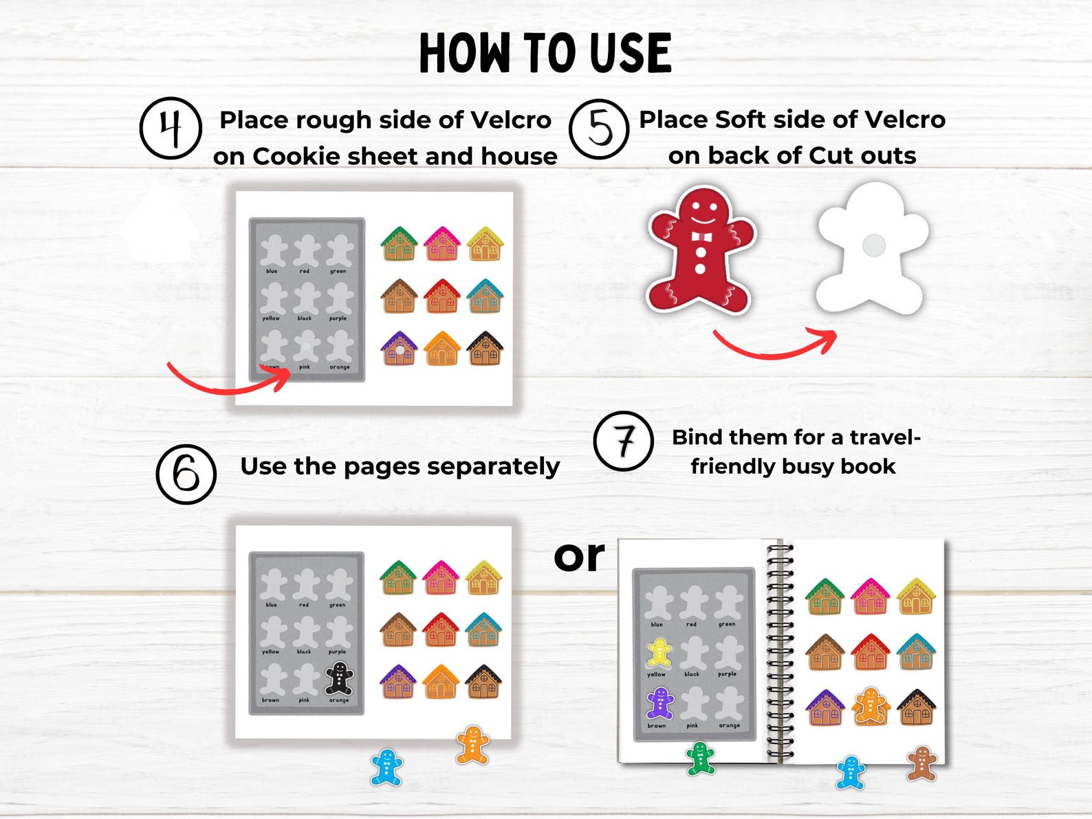 Gingerbread Activity Color Sorting and Shadow Matching for Preschoolers ...