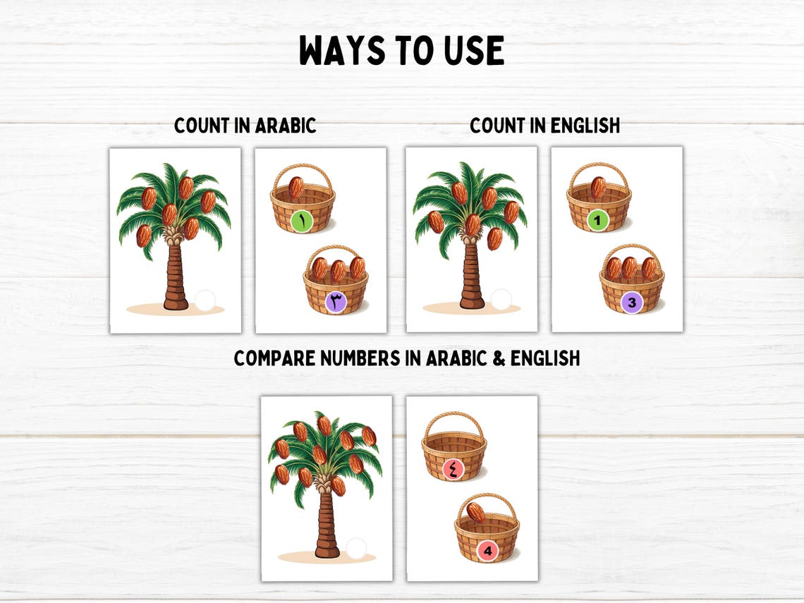 Ramadan Busy Book Number Matching Arabic and English Counting Activity ...