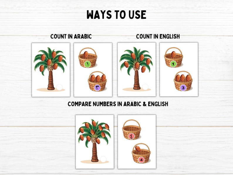 Ramadan Busy Book Number Matching Arabic and English Counting Activity ...