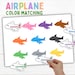 Airplane Color Matching Game Airport Activity Montessori Learning for ...
