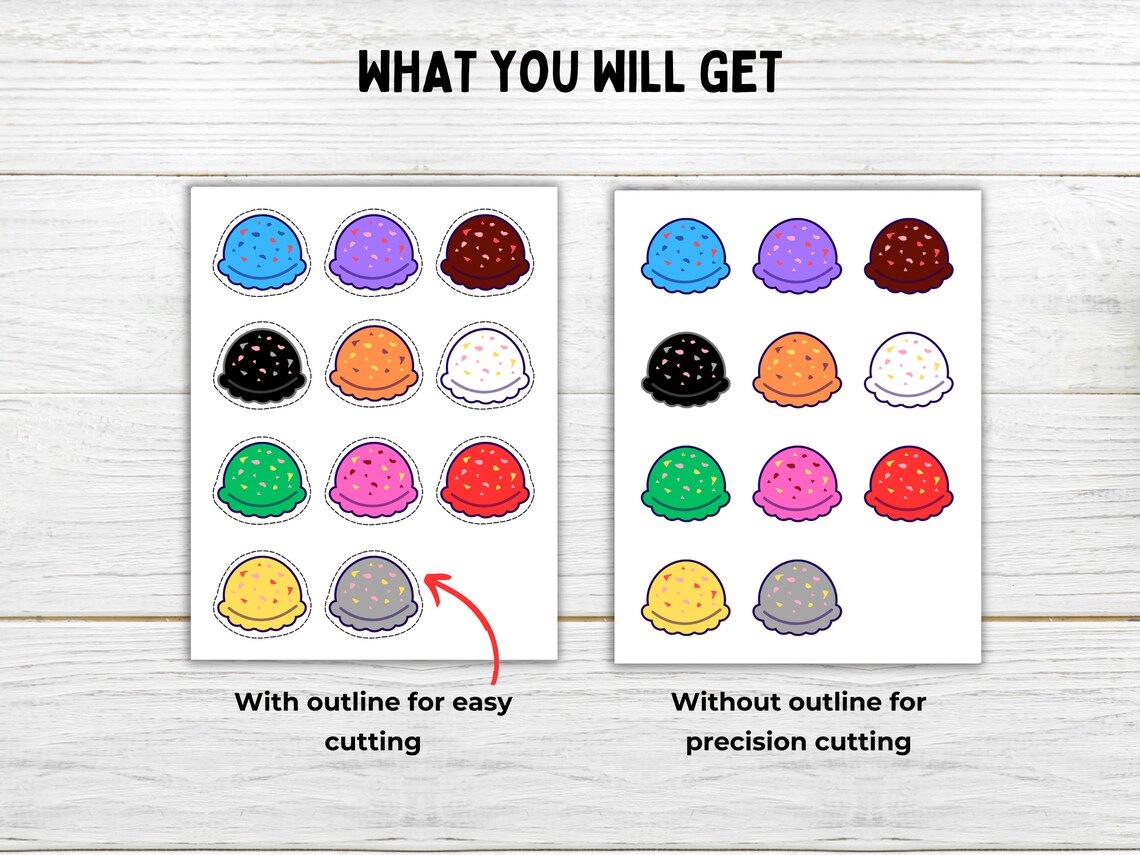 Printable Toddler Color Matching Activities Ice Cream Color Sorting ...