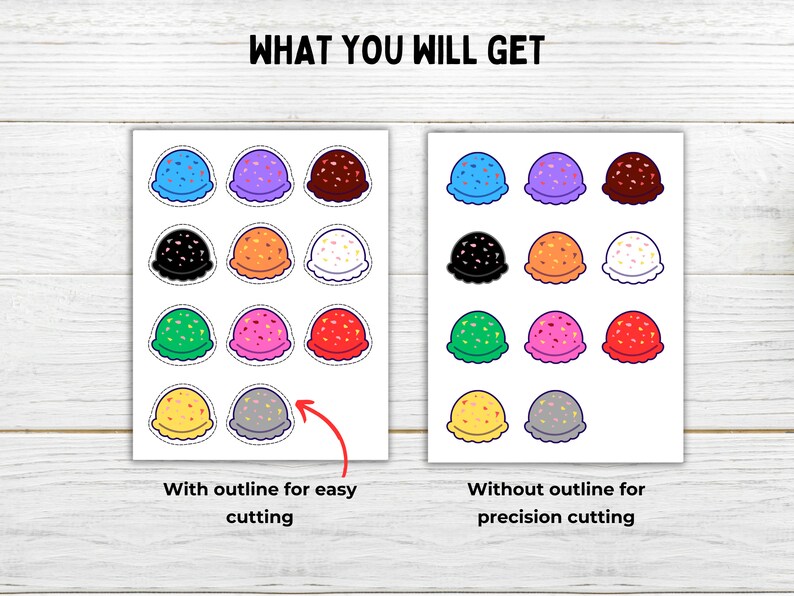 Printable Toddler Color Matching Activities Ice Cream Color Sorting ...