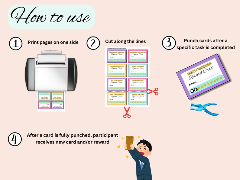 Good Behavior Reward Card | Printable Punch Card for Kids | Positive ...