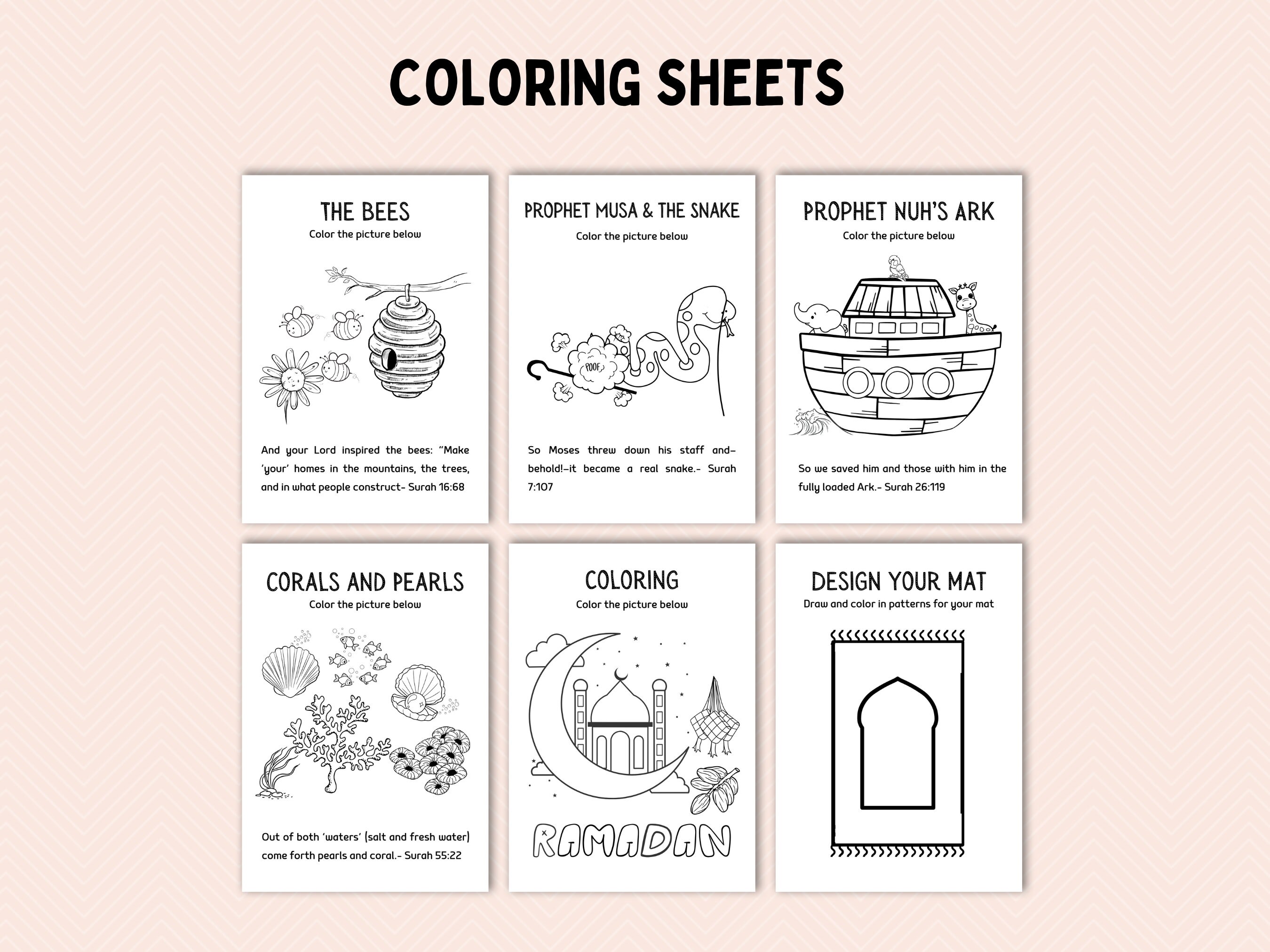 Ramadan Activity Book Printable for Kids, Ramadan Coloring for Ages 6 ...