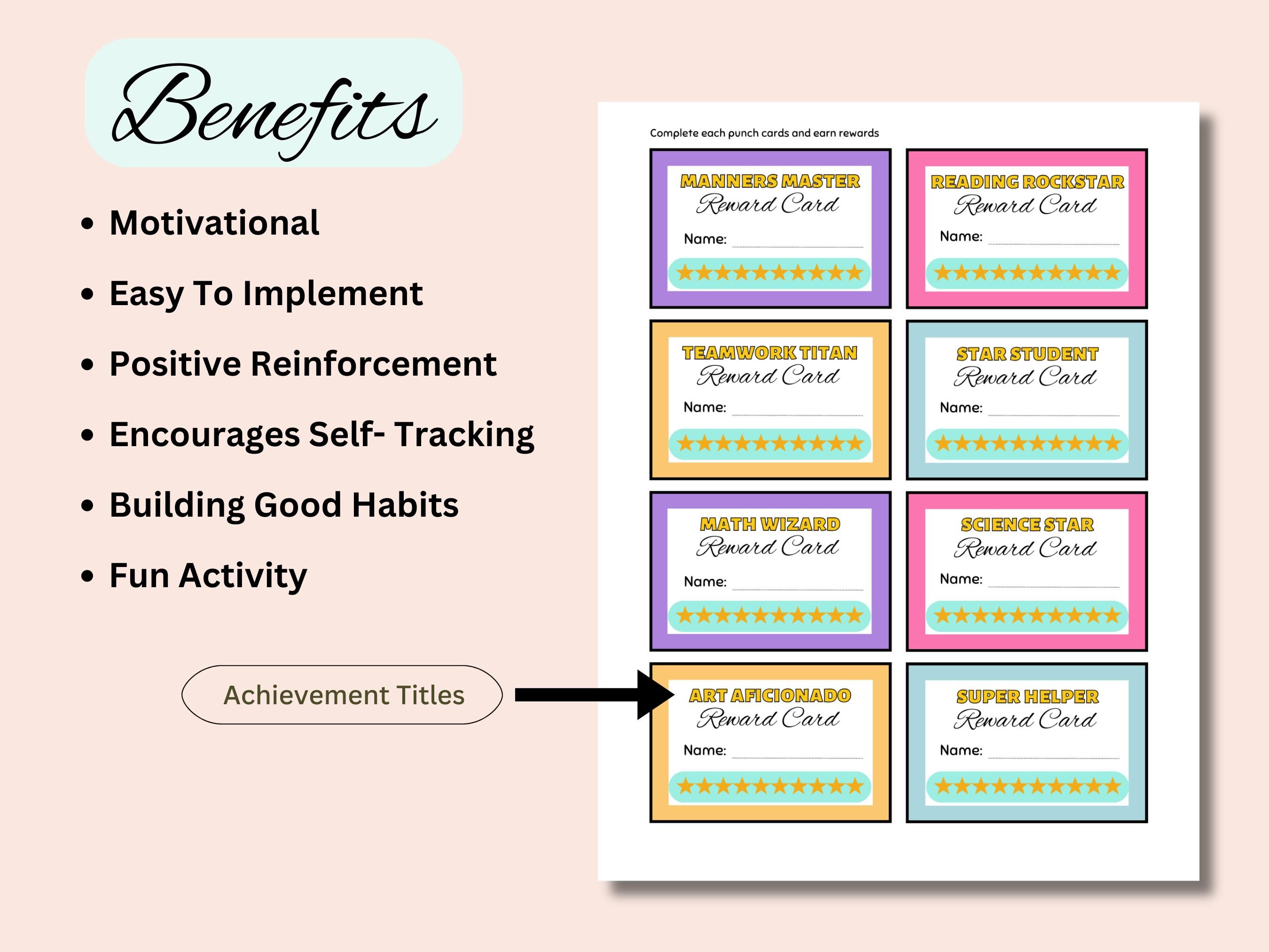 Good Behavior Reward Card | Printable Punch Card for Kids | Positive ...