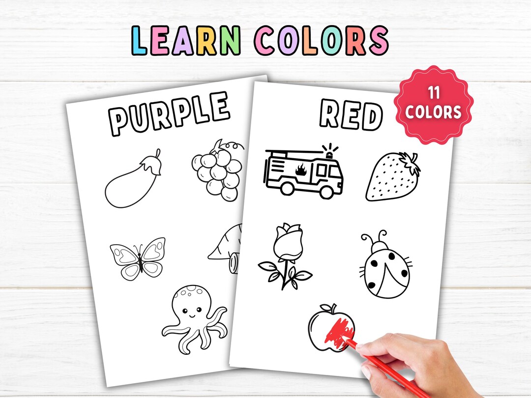 Learn Color of the Week Preschool Worksheets Printable Toddler Coloring ...