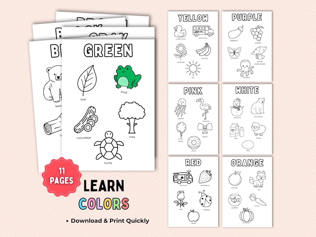 Toddler Learning Colors Activities Printable Coloring Pages and Fine ...