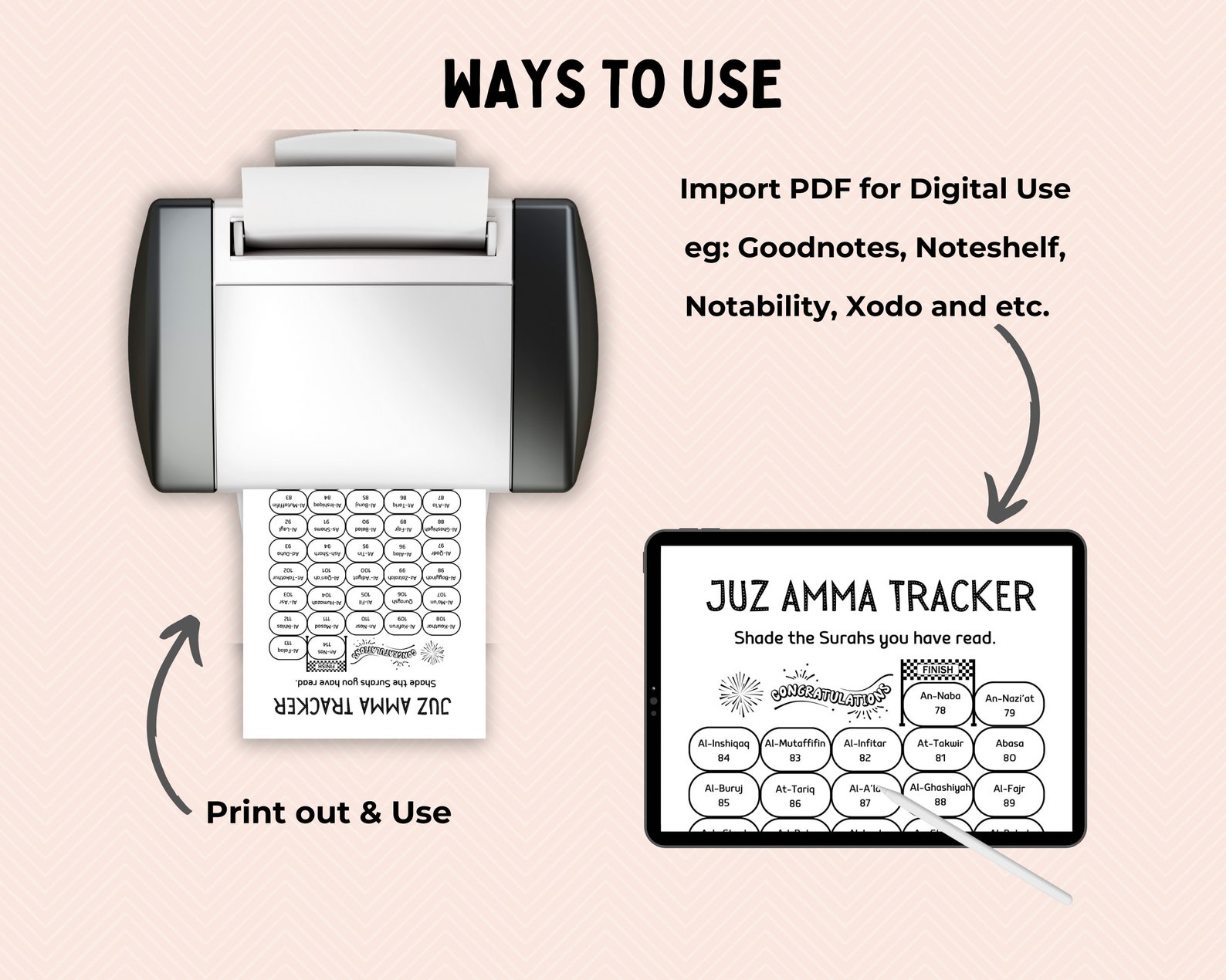 30 Day Ramadan Juz Amma Tracker for Kids, Quran Progress Tracker and ...