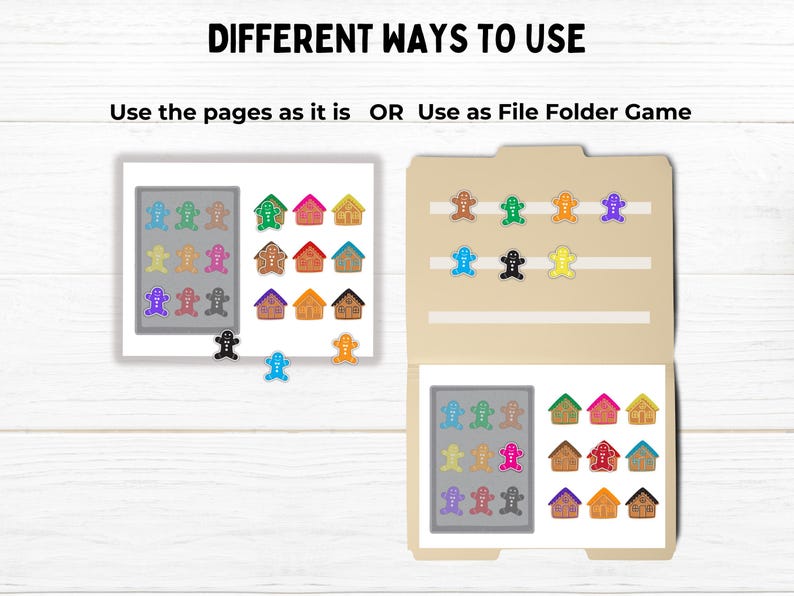 Gingerbread Color Matching Fun Holiday Learning for Toddlers ...