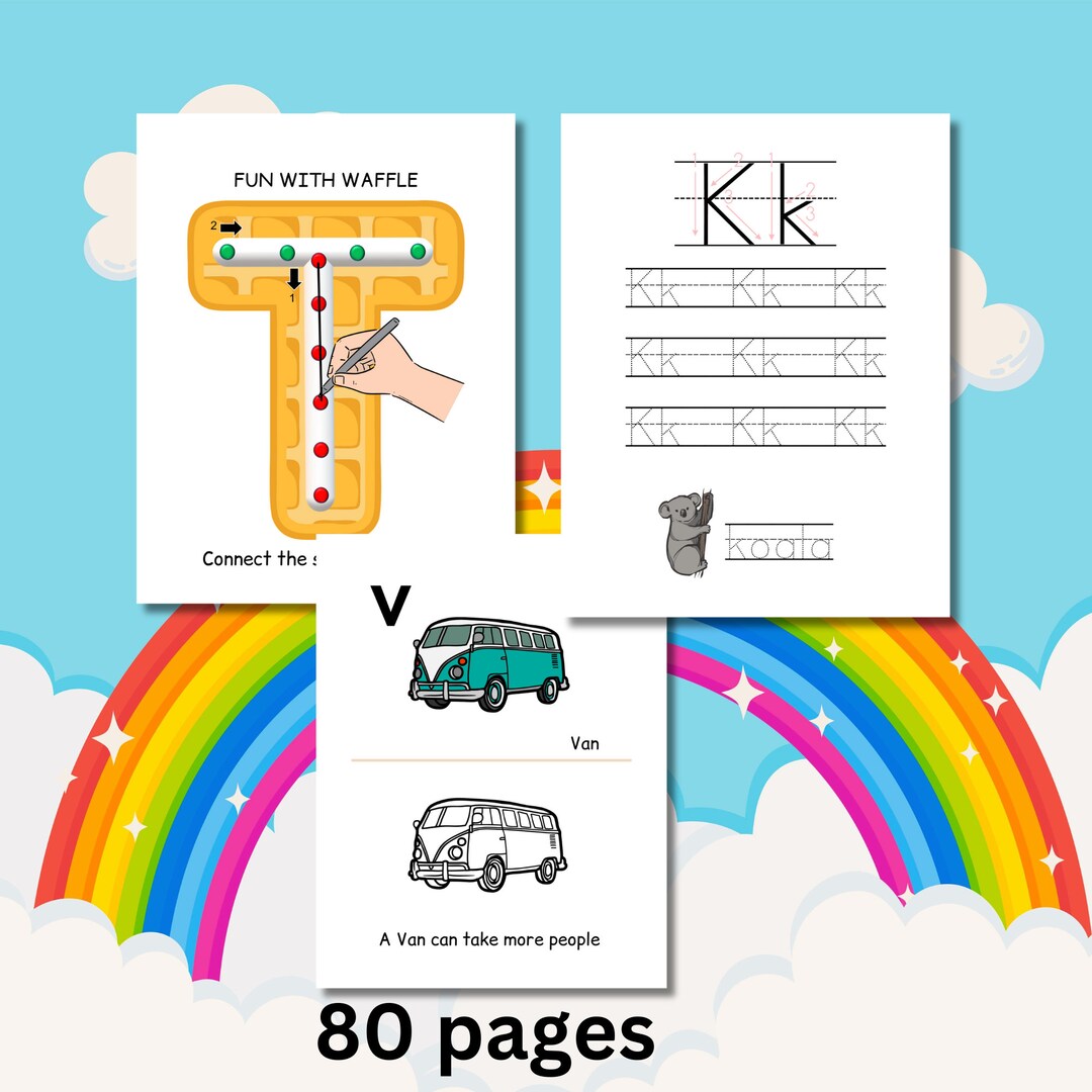 Alphabet Tracing, Preschool, KDG, ABC Literacy, Phonics, Printable Book ...
