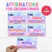Printable Kids Affirmation Cards - Build Self-esteem Positive Thinking ...