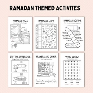 Ramadan Activity Book Printable for Kids, Ramadan Coloring for Ages 6 ...