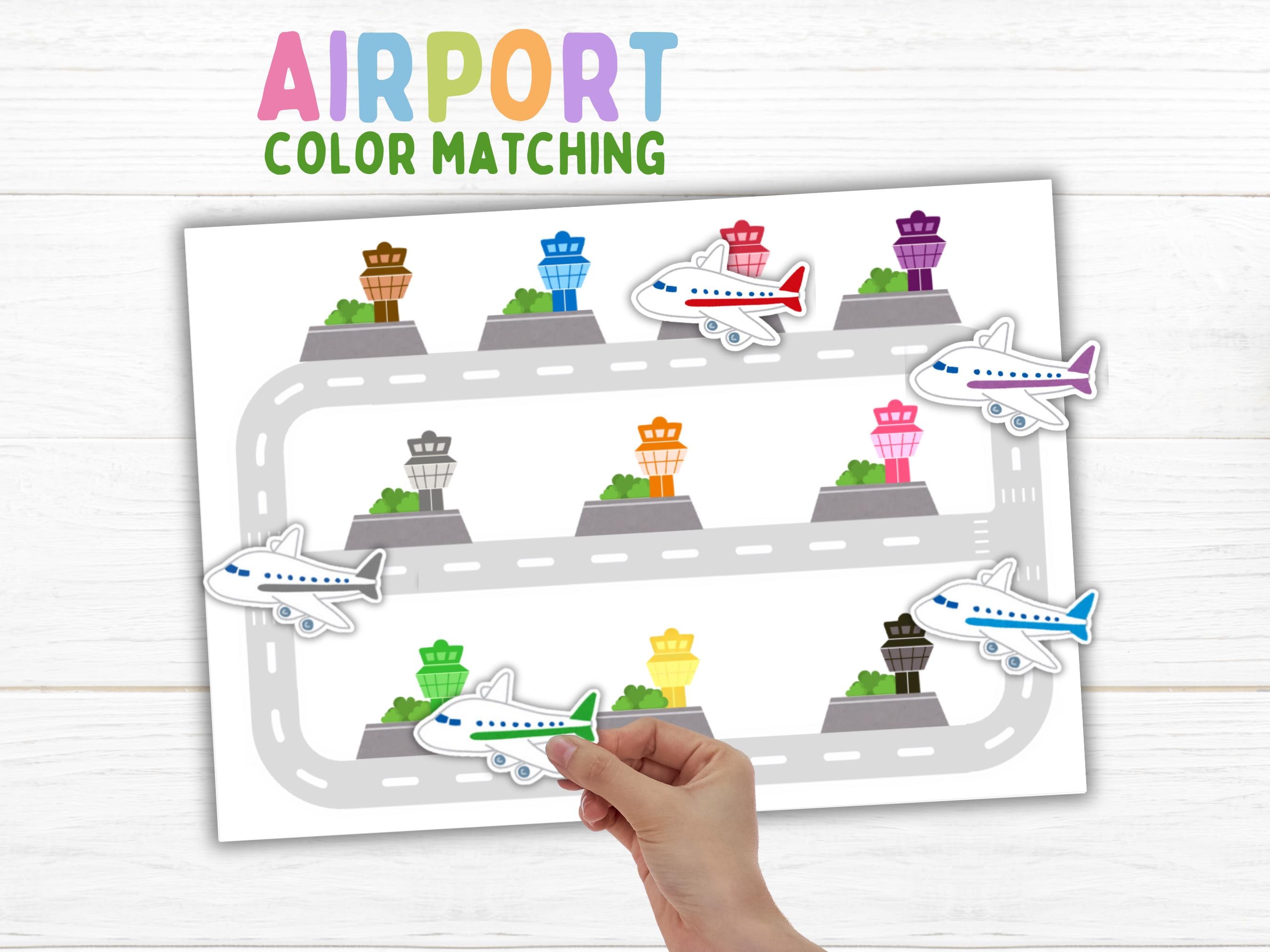 Color Matching Game for Toddler, Airplane to Airport Color Recognition ...