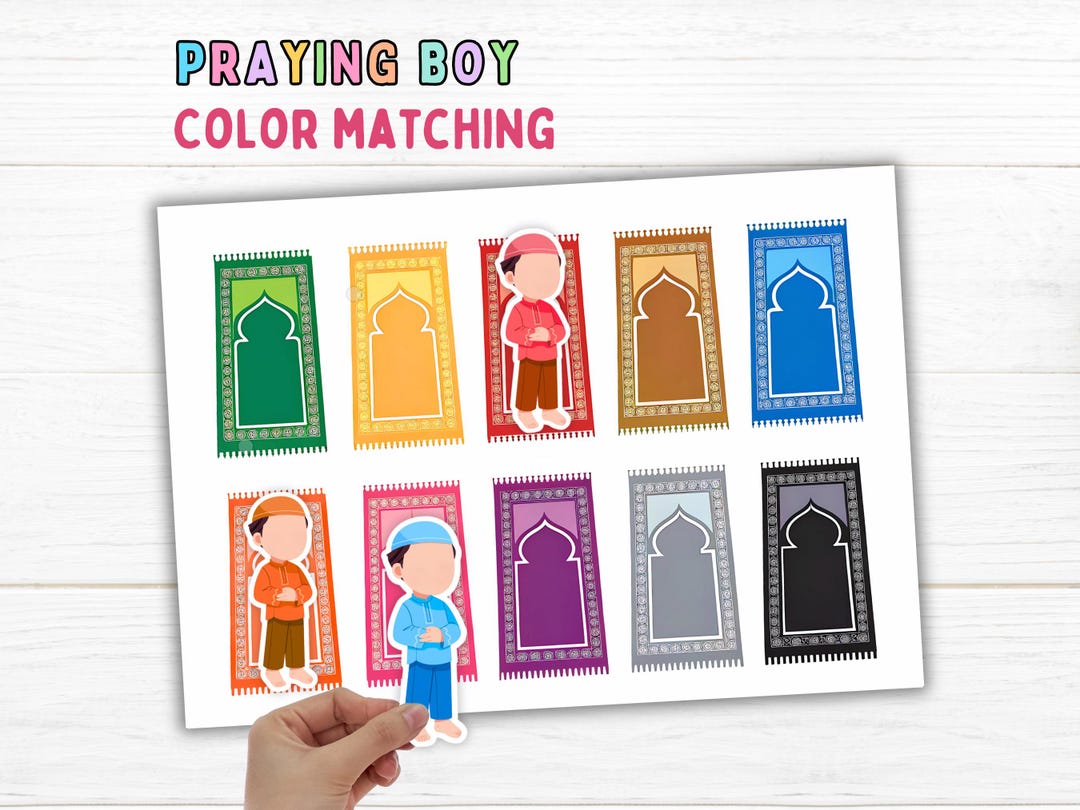 Ramadan Busy Book Boy Color Matching Activity Page Islamic Learning ...