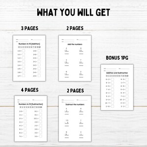 Addition and Subtraction Within 10 Printable Worksheets Fill in the ...