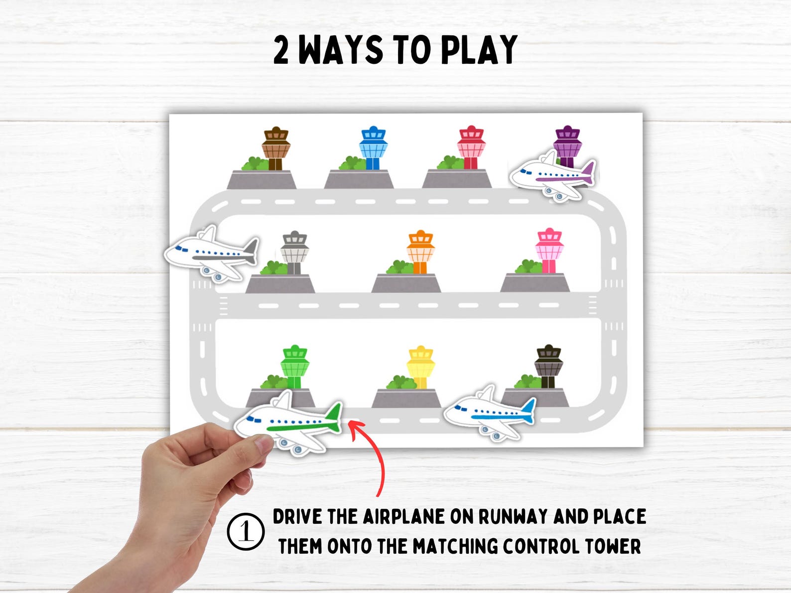 Color Matching Game for Toddler, Airplane to Airport Color Recognition ...