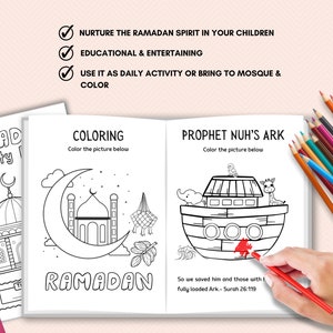 Ramadan Activity Book Printable for Kids, Ramadan Coloring for Ages 6 ...