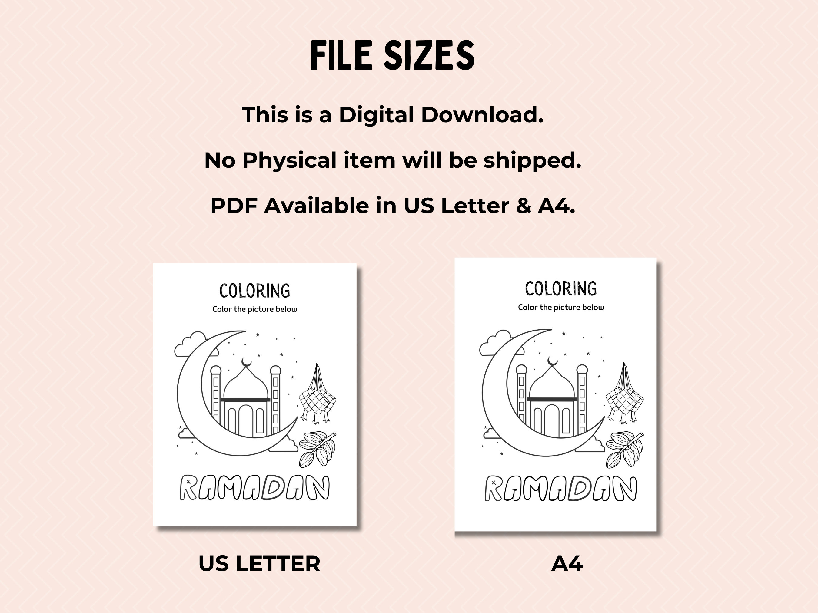 Ramadan Coloring Pack for Kids, Ramadan Mubarak Coloring Pages Learn ...