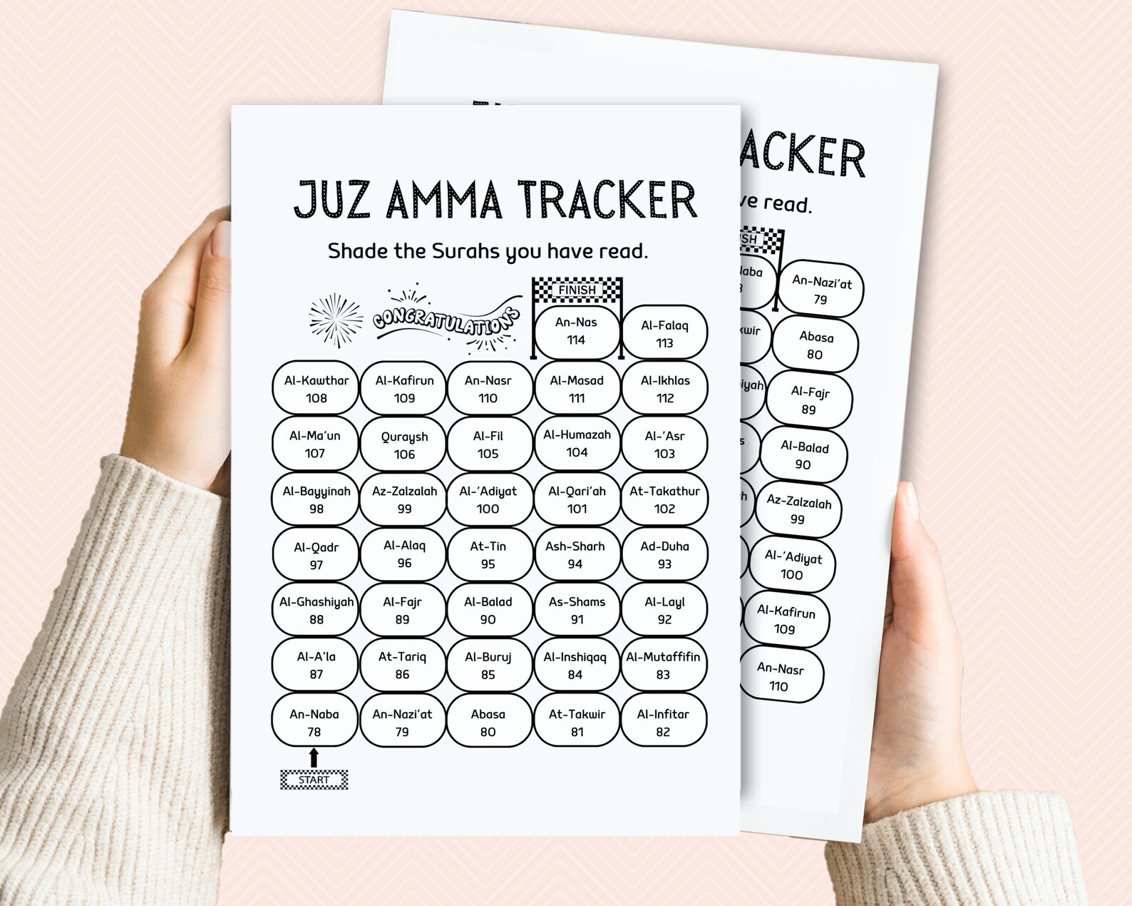 30 Day Ramadan Juz Amma Tracker for Kids, Quran Progress Tracker and ...
