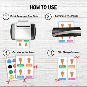 Printable Toddler Color Matching Activities Ice Cream Color Sorting ...