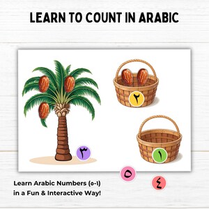 Number Matching Activity Ramadan Theme Preschool Counting, Date Tree ...