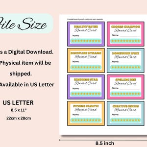 Good Behavior Reward Card | Printable Punch Card for Kids | Positive ...