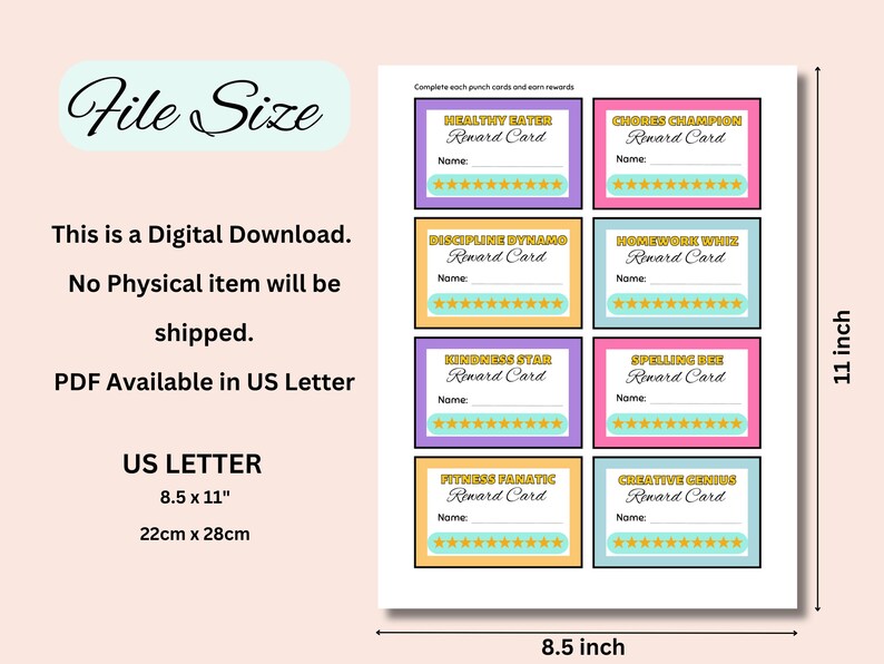 Good Behavior Reward Card | Printable Punch Card for Kids | Positive ...