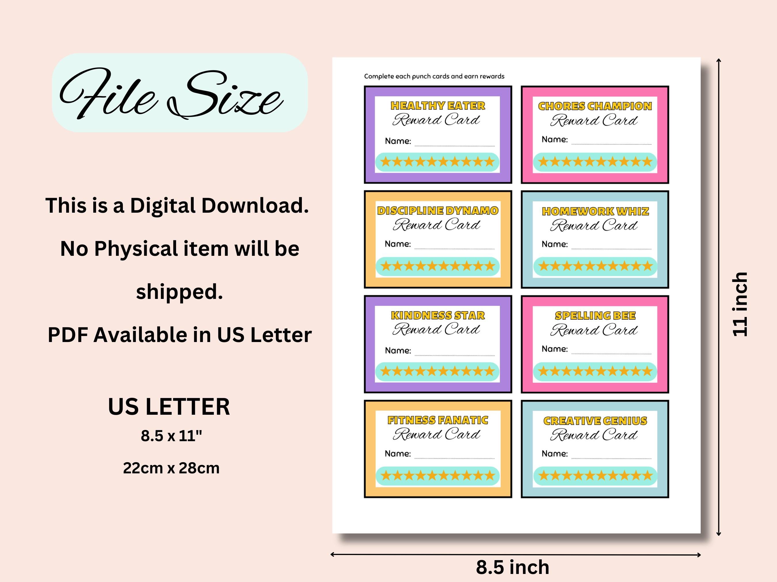 Good Behavior Reward Card | Printable Punch Card for Kids | Positive ...