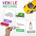 Printable Toddler Shadow Matching Activities Vehicle Sorting Game and ...