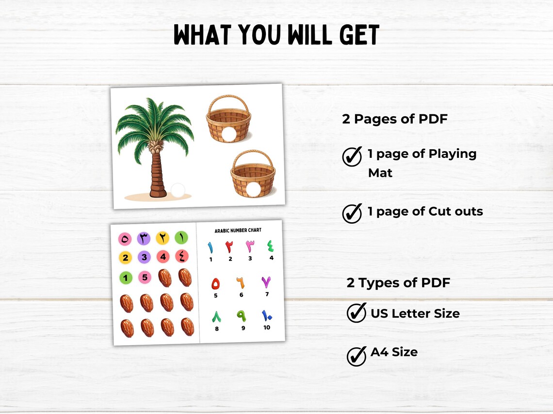 Number Matching Activity Ramadan Theme Preschool Counting, Date Tree ...