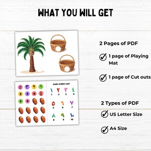 Number Matching Activity Ramadan Theme Preschool Counting, Date Tree ...
