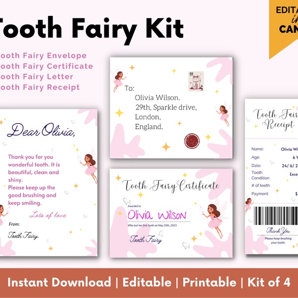 Tooth Fairy Envelope - Etsy