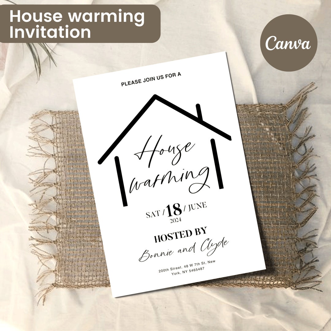 Editable House Warming Invitation, Printable House Warming Party ...