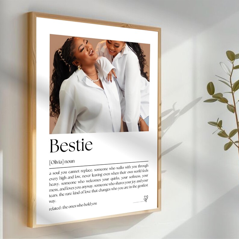 Best Friend Definition Photo Card Template,bestie Definition Photo ...