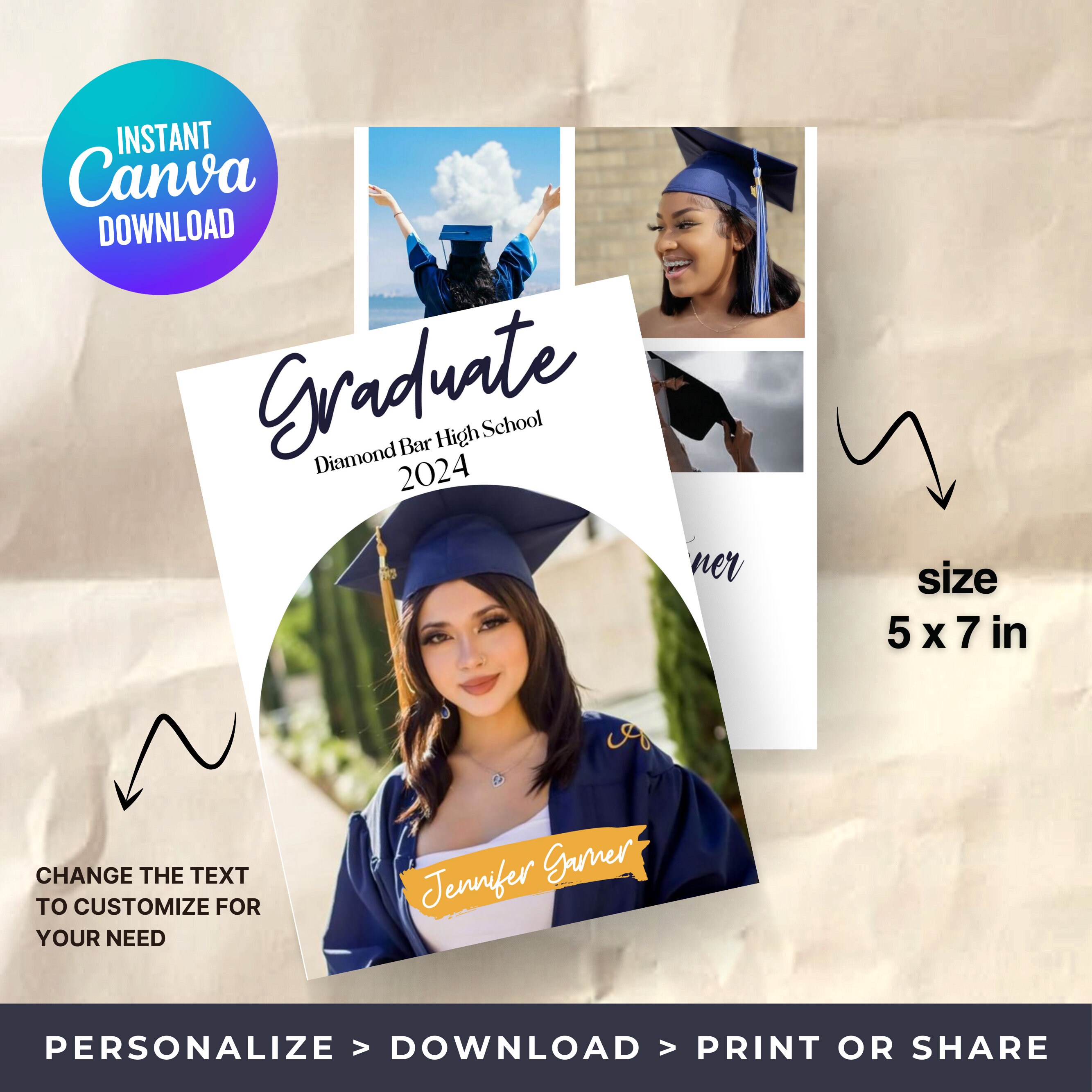 Graduation Party Invitation, Graduation Evite, Grad Announcement, Grad ...
